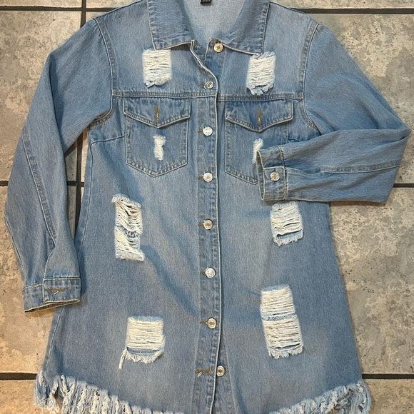 SHEIN | Jackets & Coats | Shein Blue Denim Jacket | Poshmark